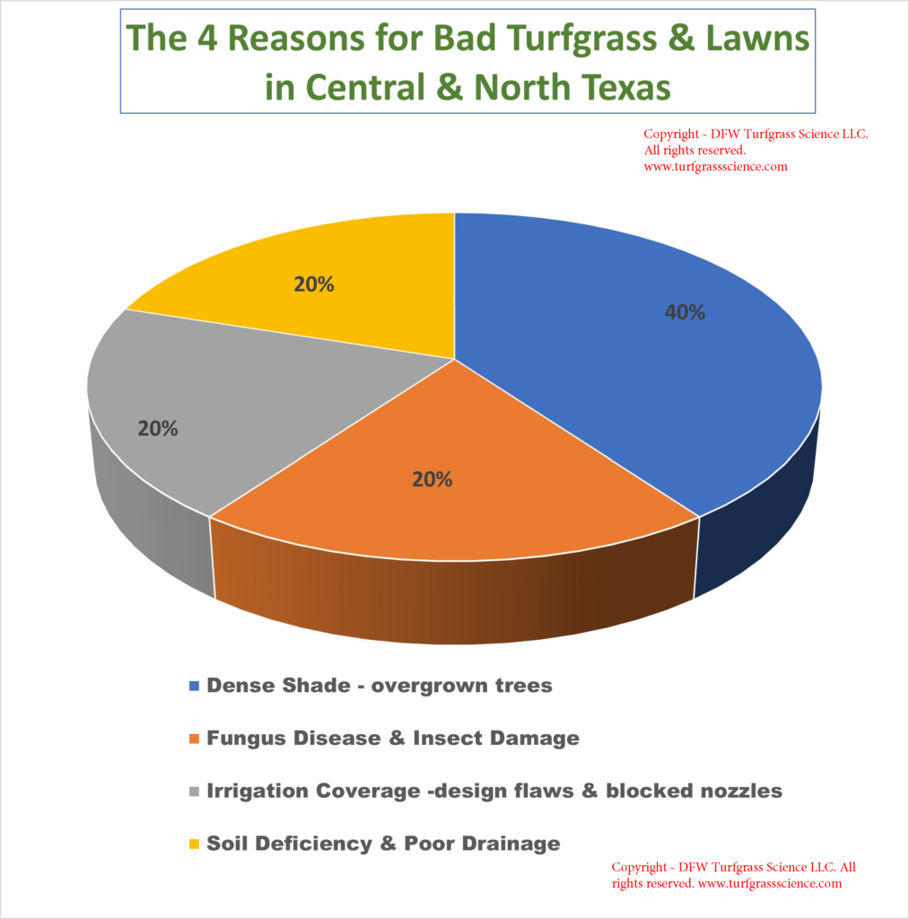 Why is my lawn grass brown dying thin in central north Texas